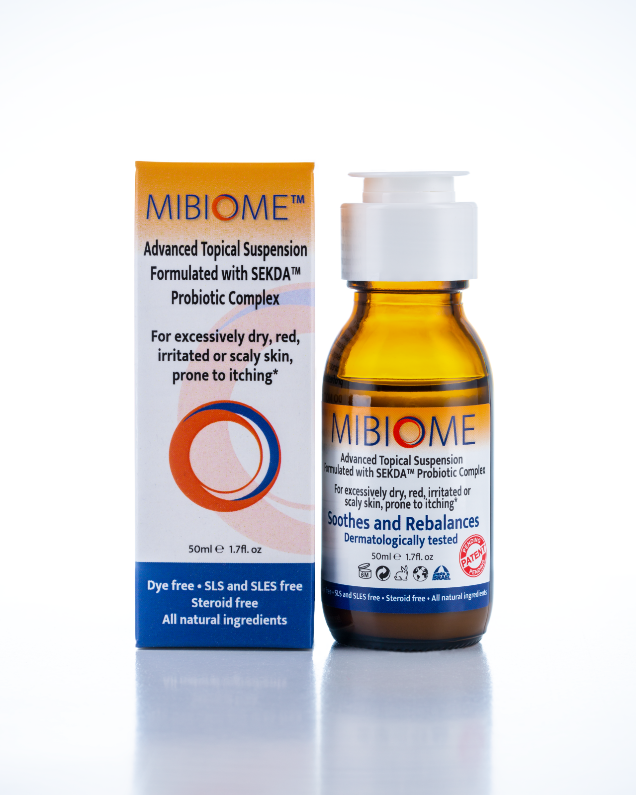 MiBiome Advanced Topical Suspension for sooth dry itchy red skin
